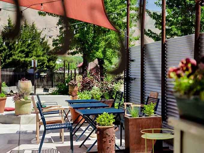 The outdoor patio where you can enjoy your pastries while pretending you're vacationing in France.