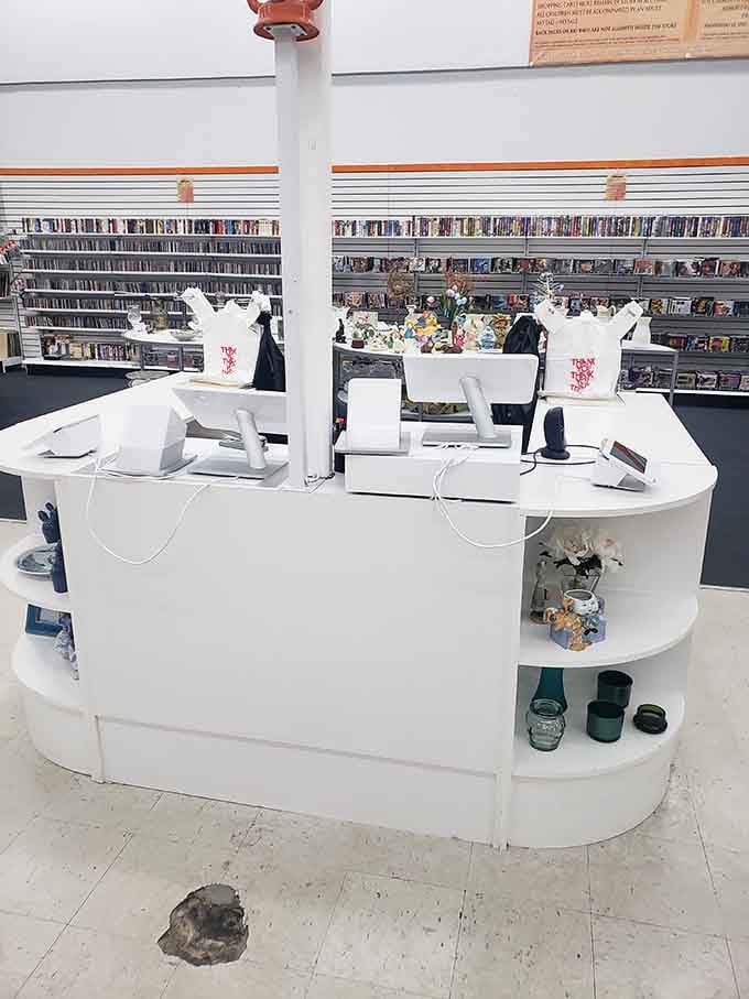 The checkout counter stands ready to ring up your haul without ringing alarm bells in your bank account.