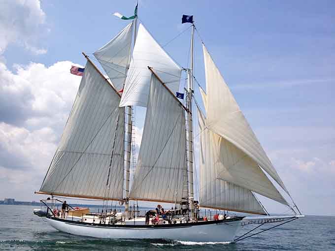 Traditional tall ships visiting Bay City transport you back to an era when sails ruled the waves.