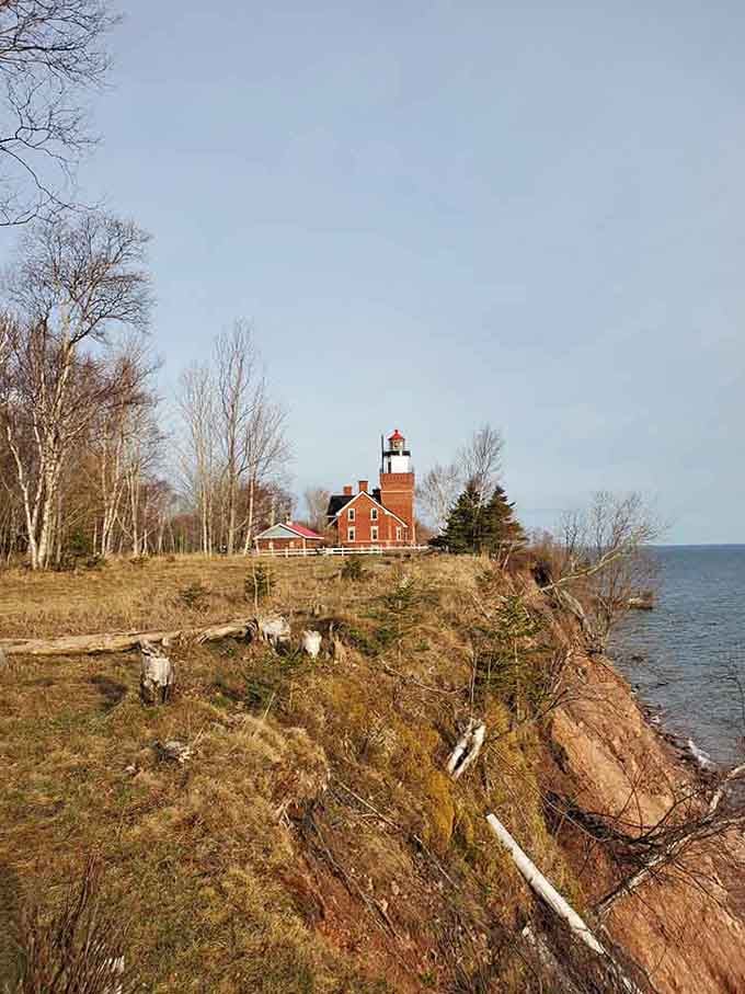 From this angle, you understand why sailors looked for this light, a lifeline rising from the wilderness along treacherous waters.