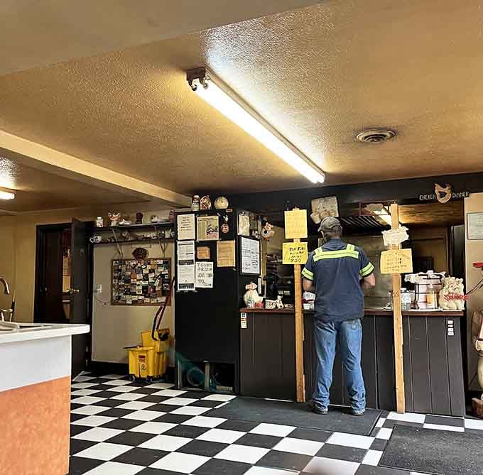 Classic checkered floors and a no-nonsense counter remind you of simpler times when good food mattered more than Instagram-worthy decor.