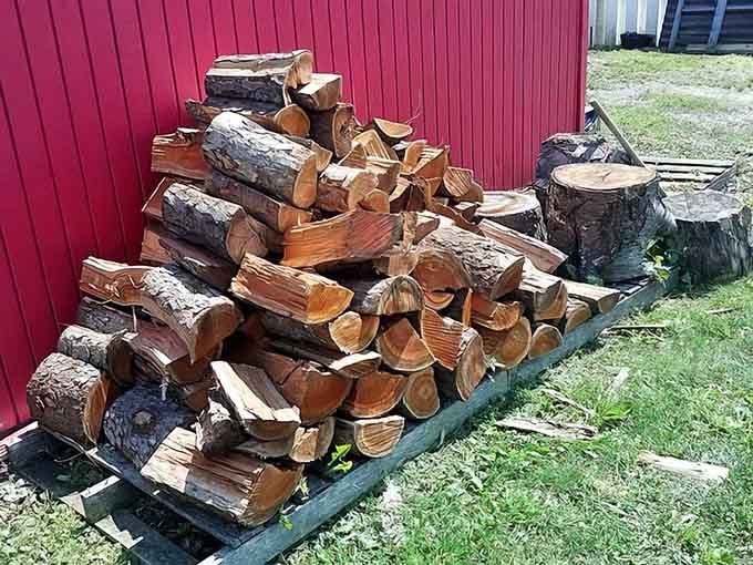 Real wood for real smoke, because shortcuts are for people who don't understand what barbecue actually means.