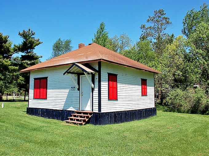 The historic Pump House stands as a charming reminder of simpler times in lake country.