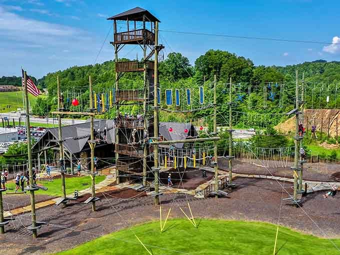 Blue Ridge Adventure Park's obstacle courses make you feel like a ninja, or at least like someone attempting to be one.