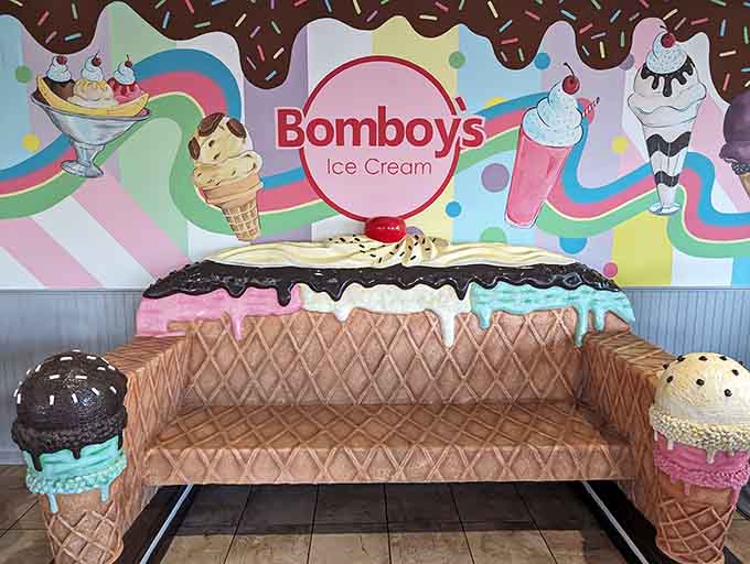 This waffle cone couch is Instagram bait, but honestly, who cares when it's this delightfully ridiculous and fun?