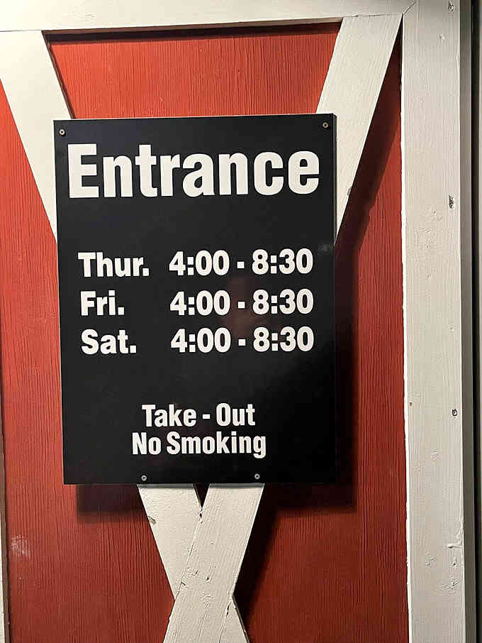 Thursday through Saturday service means you'll need to plan ahead, but trust me, it's worth scheduling around.