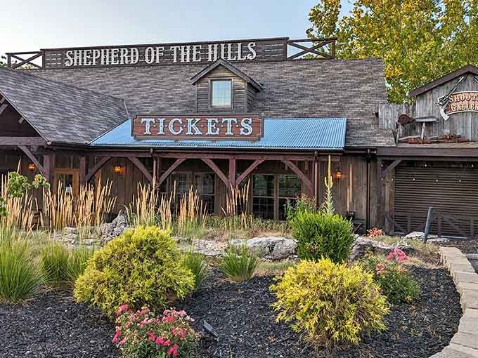 Shepherd of the Hills outdoor theater brings Ozark stories to life under actual Ozark skies for authentic atmosphere.