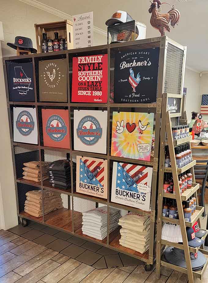 Branded merchandise means people love this place enough to advertise it on their chests, which is the ultimate restaurant endorsement really.