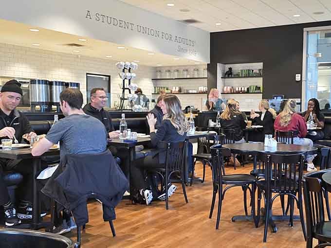 Happy diners fill the space with that unmistakable energy of people who've discovered something special and aren't telling everyone.