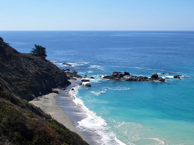 Turquoise water meets golden sand in a color combination that makes painters weep with envy.