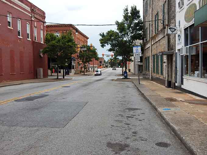 Historic downtown streets where the buildings have stories and the pace lets you actually hear them being told.