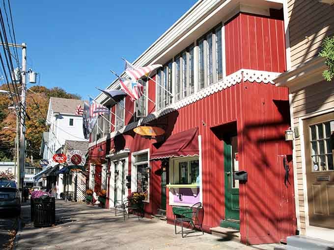Chester&rsquo;s charming downtown invites strolling, colorful storefronts, fluttering flags, and that small-town Connecticut warmth that makes every visit feel easy.