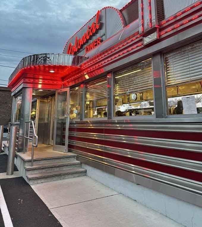 That neon glow at dusk doesn't just light the way, it beckons you home to comfort.