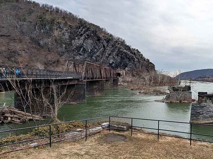 Where the rivers meet and the bridges cross, Harpers Ferry shows off its dramatic geography like a natural showboat.