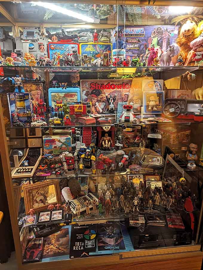 A treasure trove of action figures and memorabilia that'll have you pointing and saying "I had that!" repeatedly.