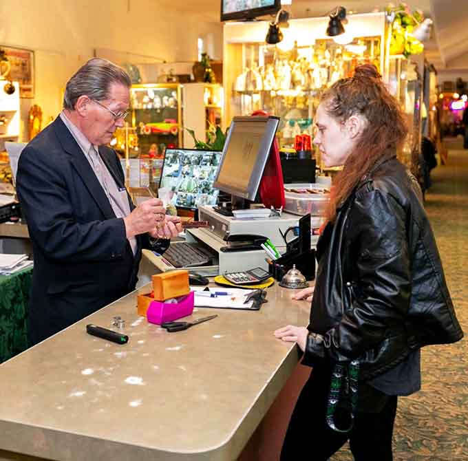 Friendly staff help customers navigate their finds, turning casual browsing into successful treasure-hunting expeditions with expert guidance.