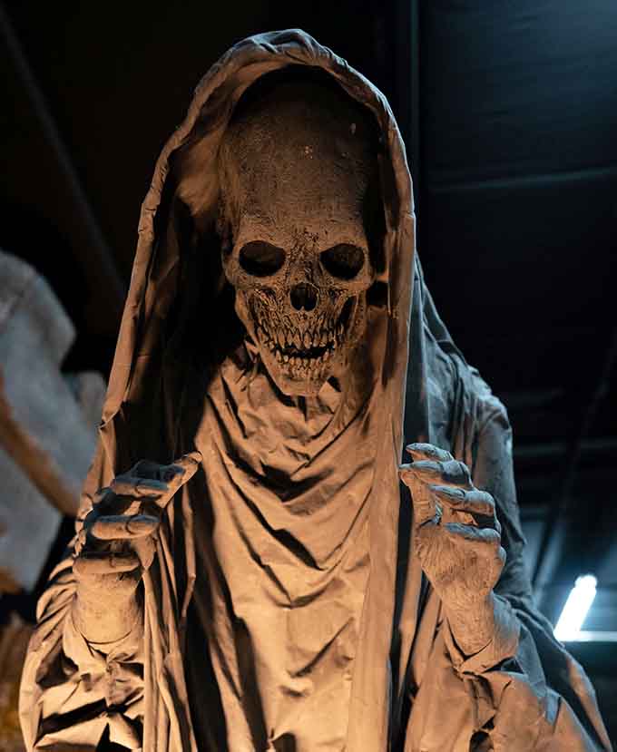 Death himself apparently moonlights at haunted houses during the busy season to make some extra cash.