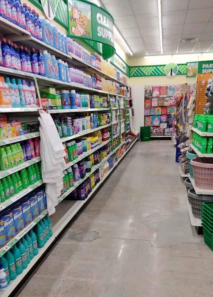 Cleaning supplies stand ready to tackle life's messes without creating financial ones in your checking account.
