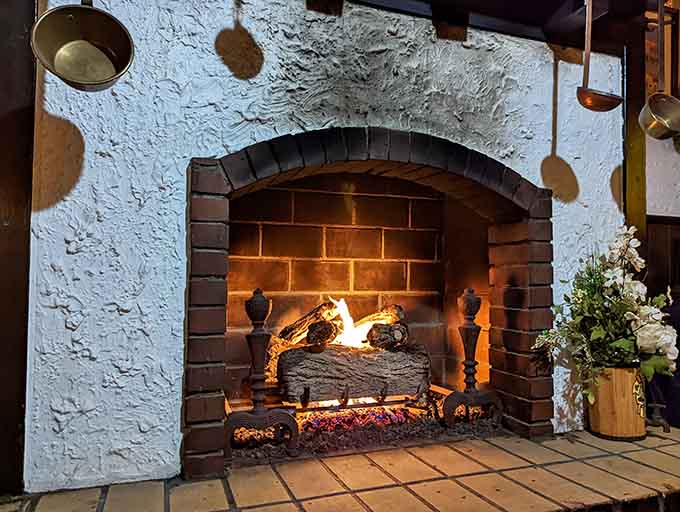 A real working fireplace adds warmth and ambiance, because some traditions are worth keeping alive and crackling.