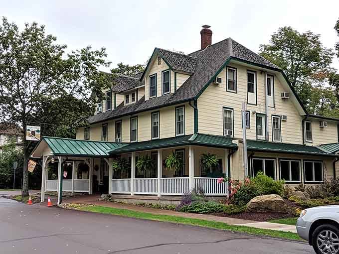 The Eagles Mere Inn stands gracefully, offering hospitality since before "boutique hotel" became something people said without irony.