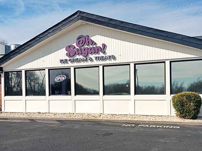 Oh, Sugar knows that ice cream shops with punny names automatically taste better, it's just science at this point.