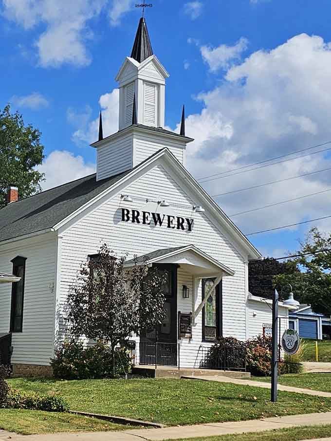 A brewery in a converted church building, proving that sacred spaces can evolve while keeping their soul intact.