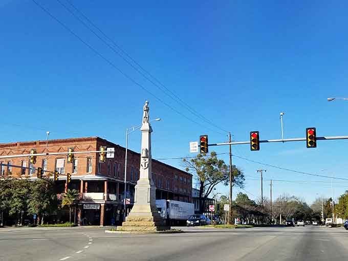 Downtown monuments stand as reminders that history lives here, not just in museums but on streets.