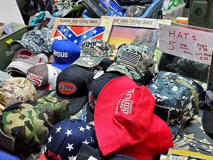 Hats for every personality and political persuasion line up like a democracy of headwear choices.