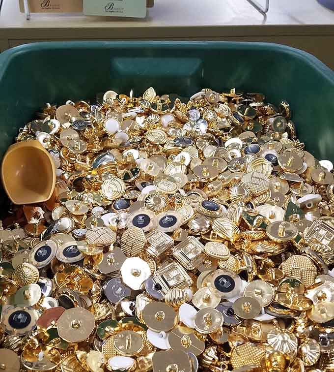A treasure chest of vintage-style buttons that could make even the plainest garment look like it belongs in a boutique.