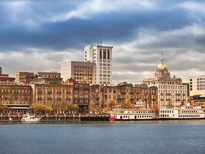 Savannah's riverfront architecture looks like it stepped out of a time machine, bringing history to life with every brick.