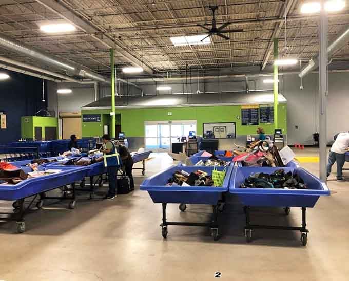 Endless bins of clothing stretch across the floor, offering fashion possibilities limited only by your imagination.