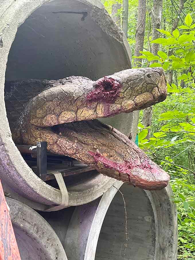 These serpent heads emerging from drainage pipes answer the question: what if your plumbing nightmares became horrifyingly real?