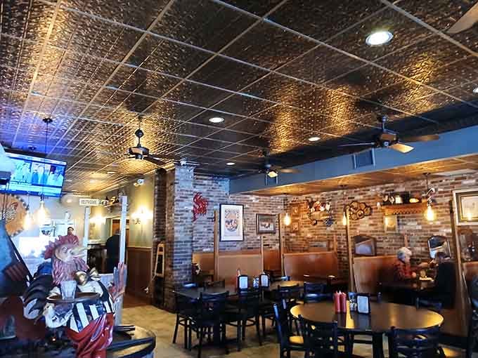 Multiple dining areas ensure there's always room for one more person craving exceptional fried chicken today.