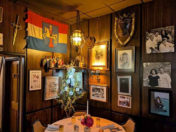 Every wall tells a story with photographs and memorabilia, turning your dinner into a cultural experience with a side of history.
