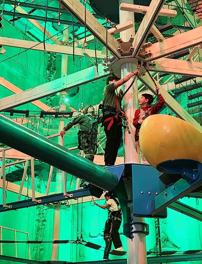 The sheer scale of this indoor playground makes you wonder if they measured twice and built anyway.