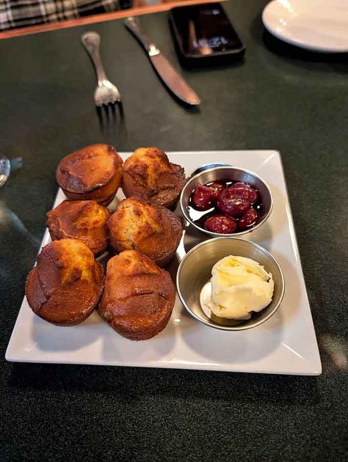 Warm muffins served with butter and jam provide the kind of simple pleasure that never goes out of style.