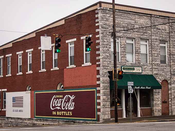 Vintage Coca-Cola signs proving that some advertising becomes art if you just wait long enough.