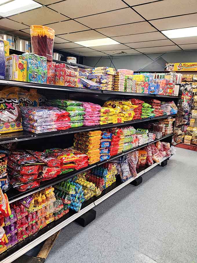 An entire aisle of authentic Mexican snacks and candies means your shopping cart is about to get very interesting.