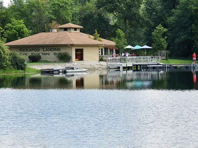 Kickapoo Landing serves as your basecamp for aquatic adventures, complete with everything water enthusiasts could want.