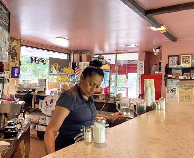 Friendly staff keeping the coffee flowing and the smiles coming&mdash;the real secret ingredient behind every great diner experience.