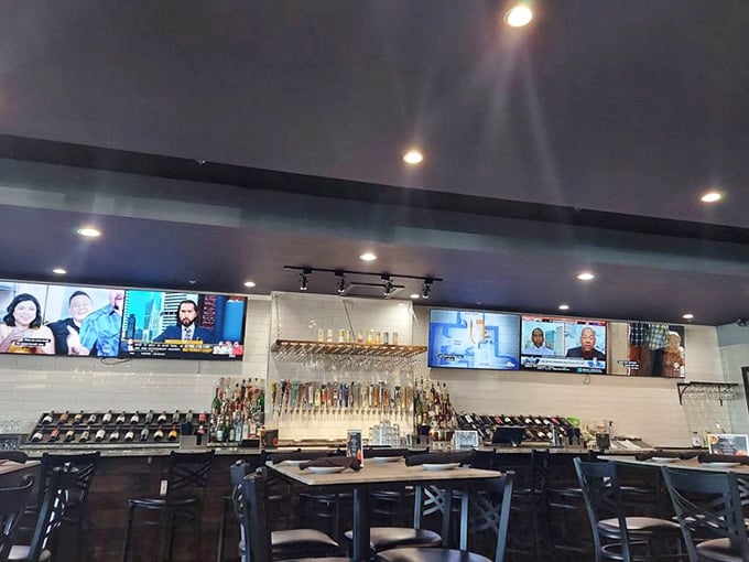 Well-stocked bar with multiple screens means you can catch the game while enjoying some of Maryland's finest seafood offerings.