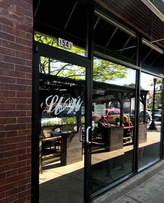 The welcoming entrance promises good times ahead, like opening a door to your new favorite neighborhood hangout spot.