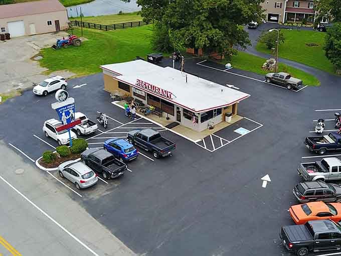 A packed parking lot tells you everything: when locals choose this spot repeatedly, you know it's the real deal.