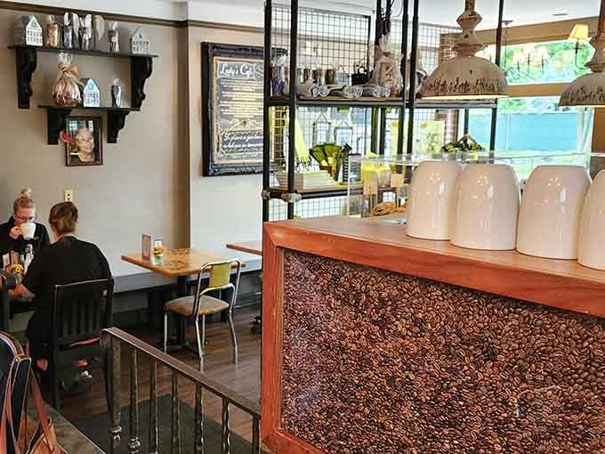 Diners enjoying their meals in a space that feels both intimate and energetic at the same time.