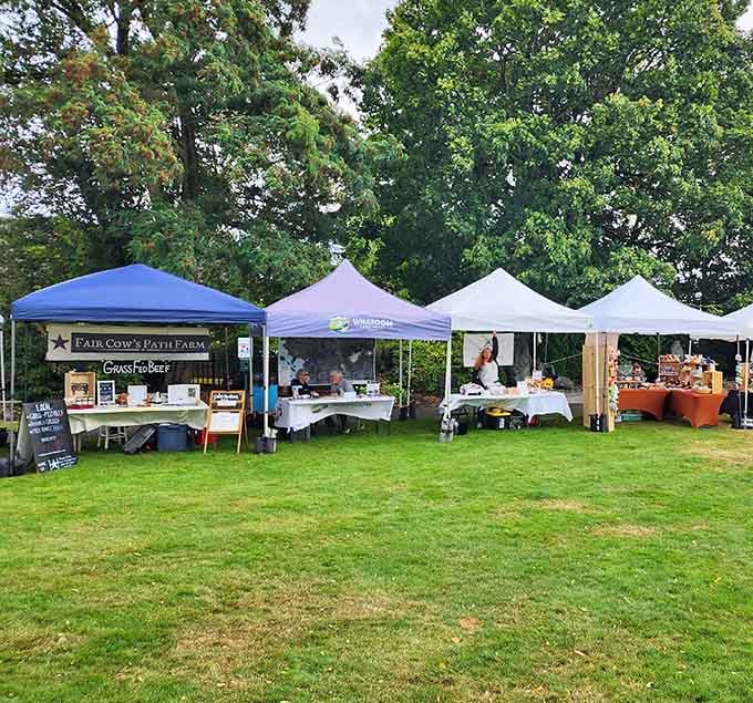 Local vendors gather to sell fresh goods, creating the kind of authentic market experience cities try replicating.