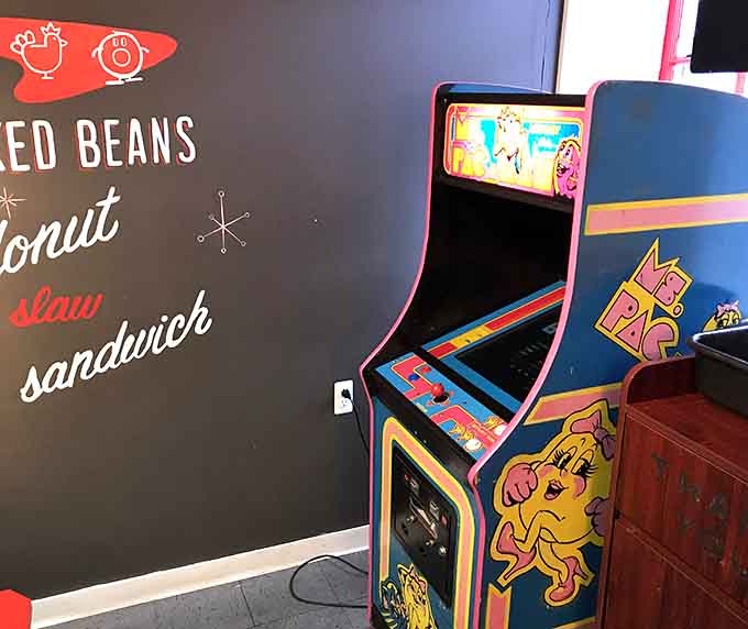 Even the arcade game knows what's up &ndash; you're here for the chicken, but staying for the whole experience.