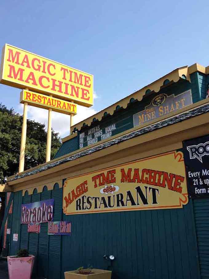 Signage that proudly declares this place has been delightfully weird since before weird was even cool.