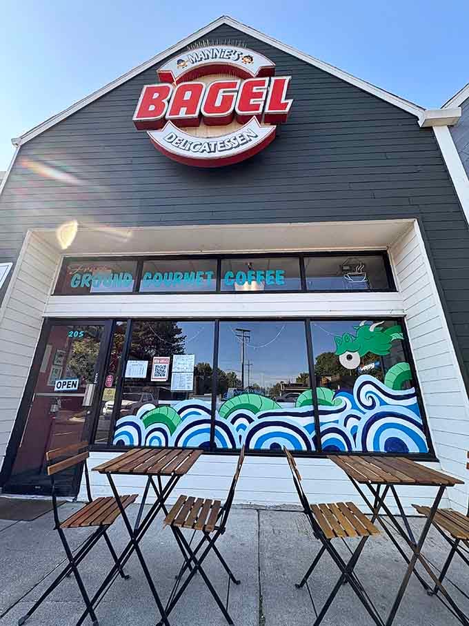 Outdoor seating for those perfect Michigan days when you want sunshine with your schmear and coffee.