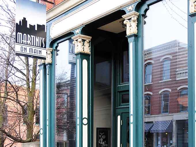 Martini's On Main welcomes you with elegant details that promise the kind of meal worth dressing up for.