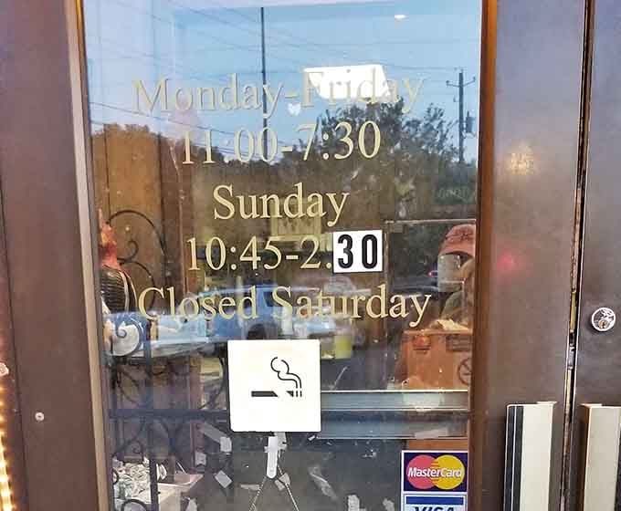 Those business hours posted on the door are your roadmap to fried chicken paradise, so plan accordingly and arrive hungry, very hungry.